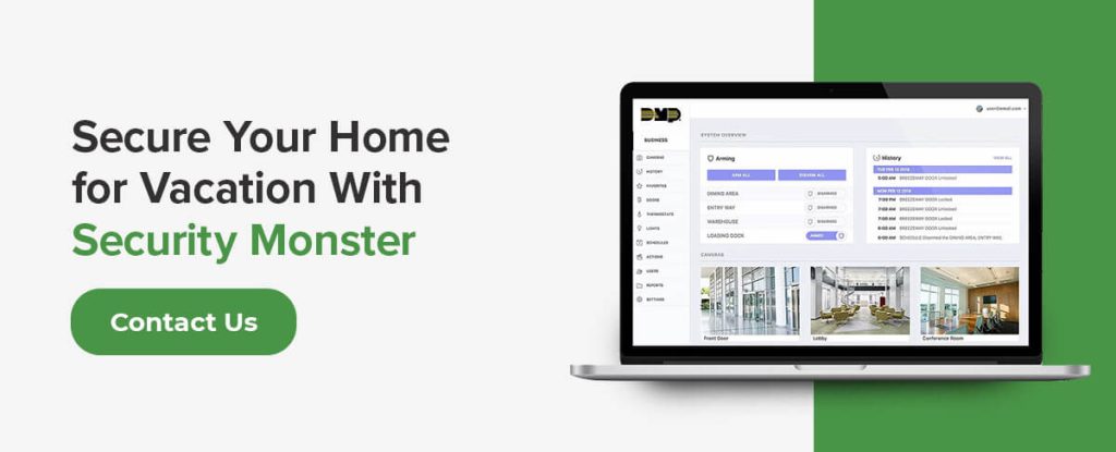 Protect Your Home While On Vacation with Security Monster